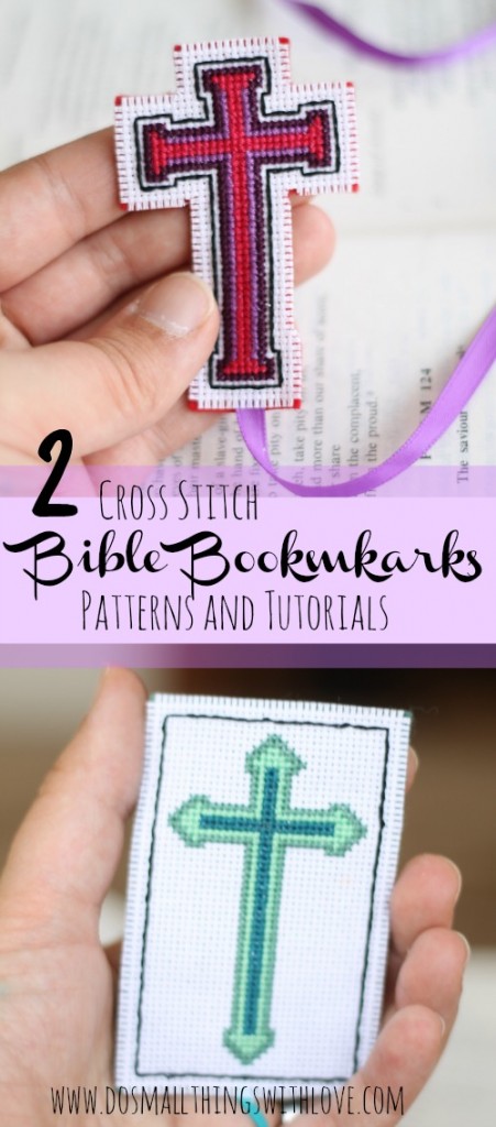 2 patterns for making cross stitch bible bookmarks | Catholic Sprouts