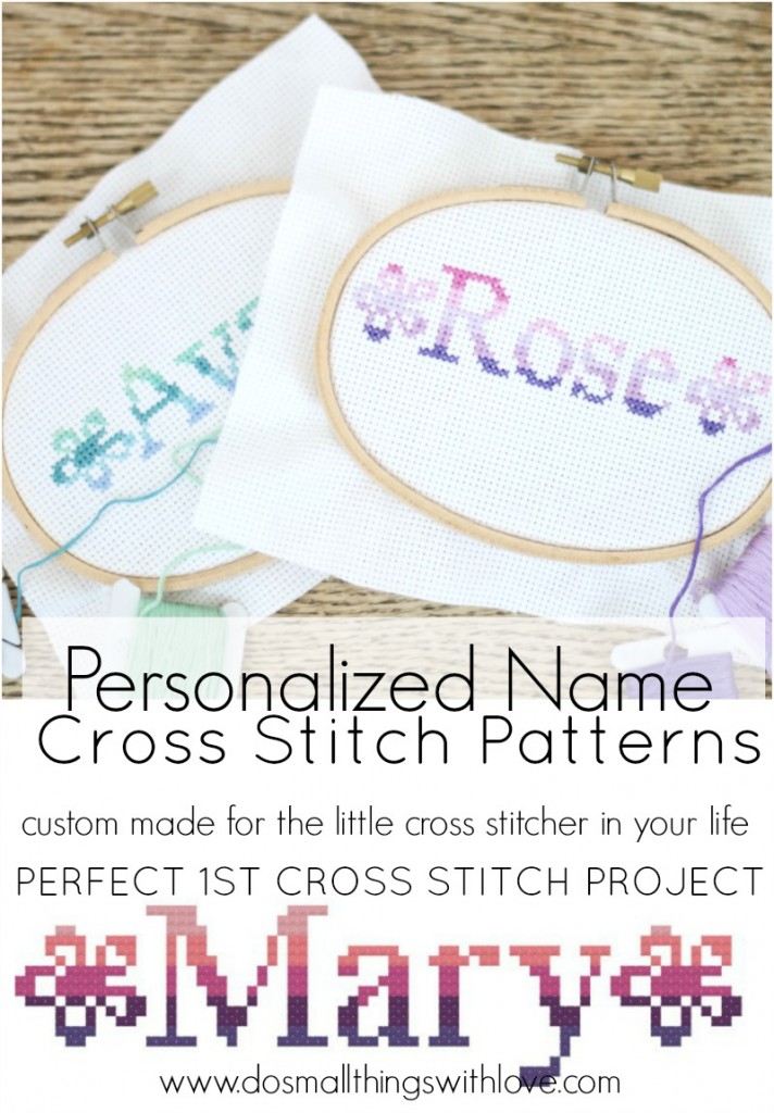 custom made cross stitch patterns of names | Catholic Sprouts