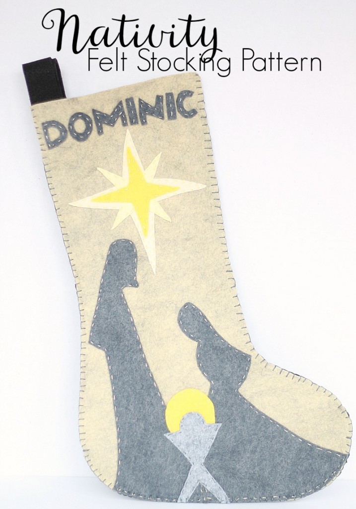 Nativity Felt Christmas Stocking Pattern | Catholic Sprouts