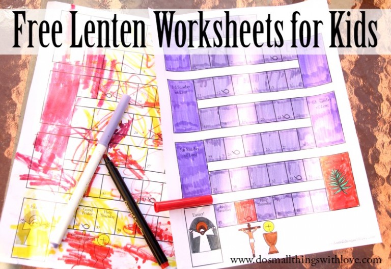 FREE Lenten Worksheet For Kids | Catholic Sprouts