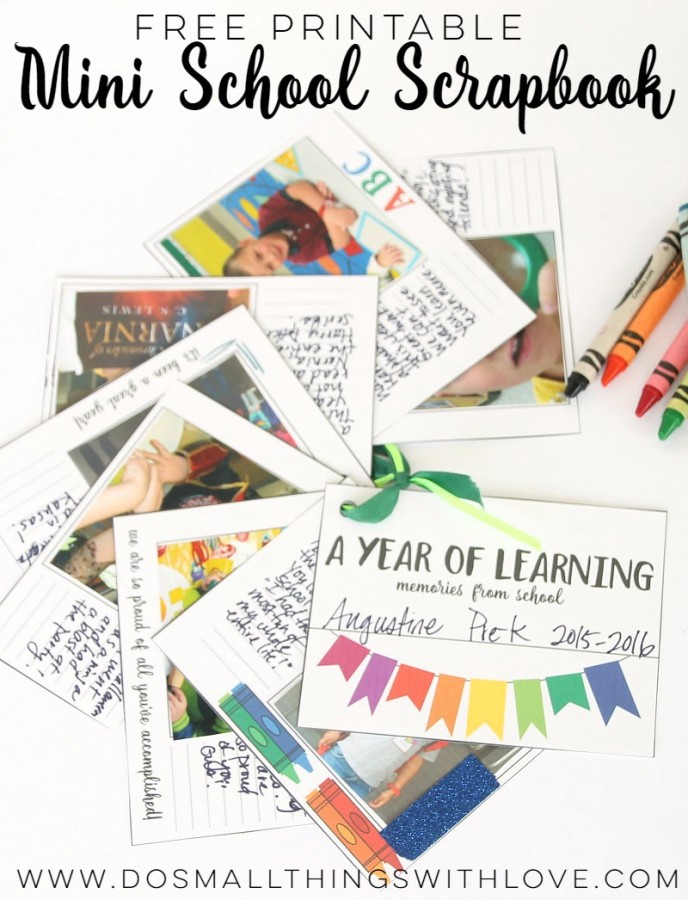 Free Printable Mini School Year Scrapbook | Catholic Sprouts