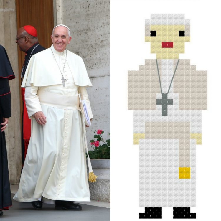 FREE Pope Francis Cross Stitch Pattern | Catholic Sprouts