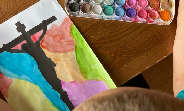 Watercolor Crucifix Activity | Catholic Sprouts