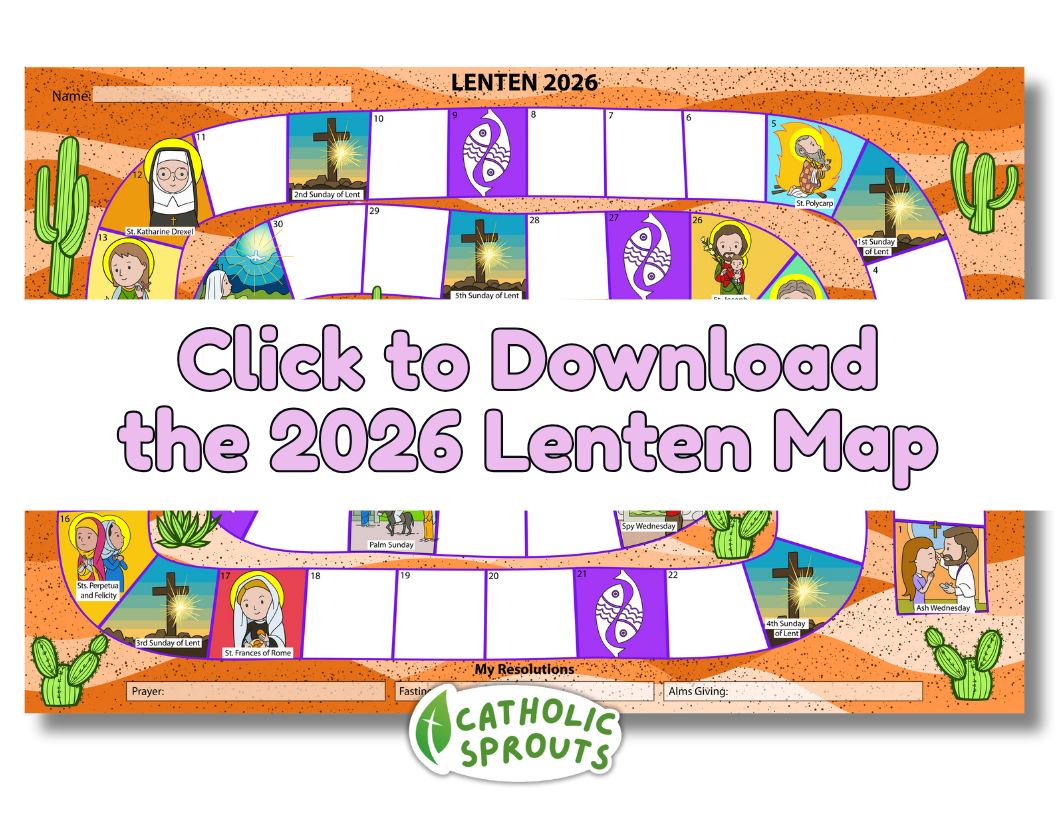 Free Lenten Map for Catholic Kids | Catholic Sprouts
